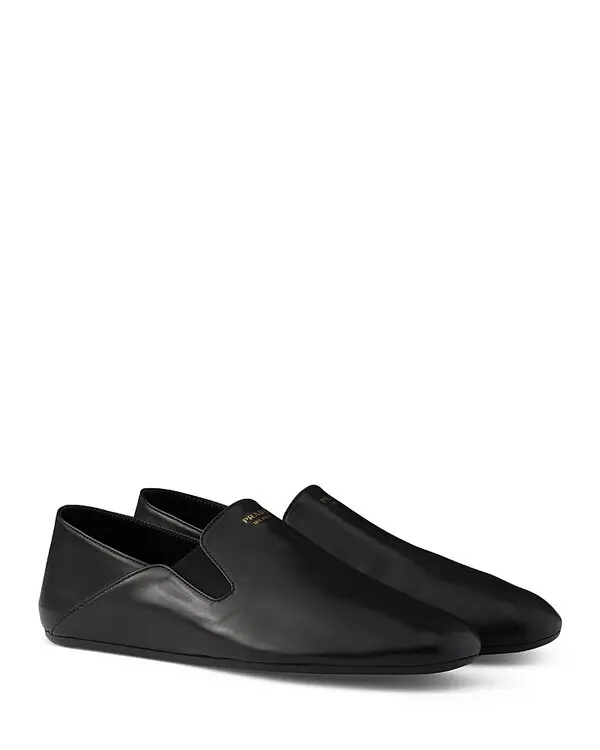 Prada Leather Loafers - Black