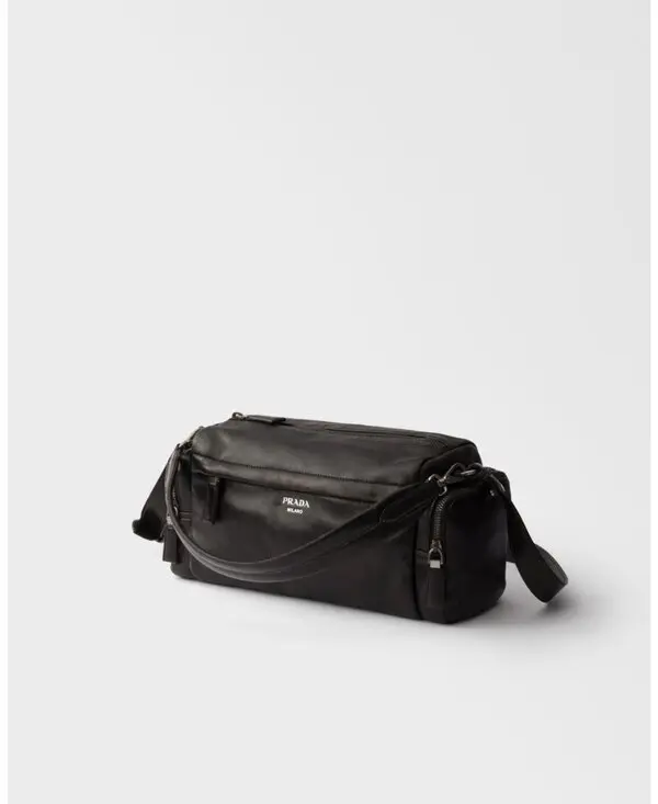 Prada Distressed Nappa Leather Shoulder Bag