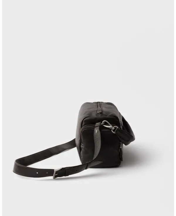 Prada Distressed Nappa Leather Shoulder Bag