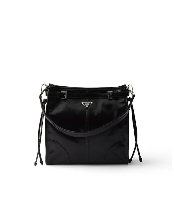 Prada Bonnie Leather Shoulder Bag - Black