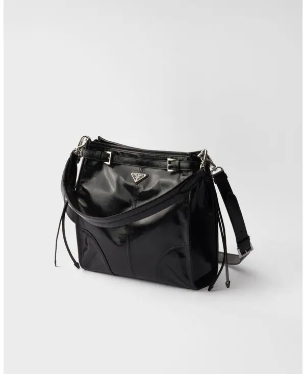 Prada Bonnie Leather Shoulder Bag - Black