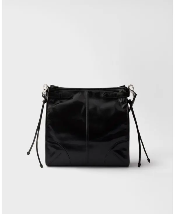 Prada Bonnie Leather Shoulder Bag - Black