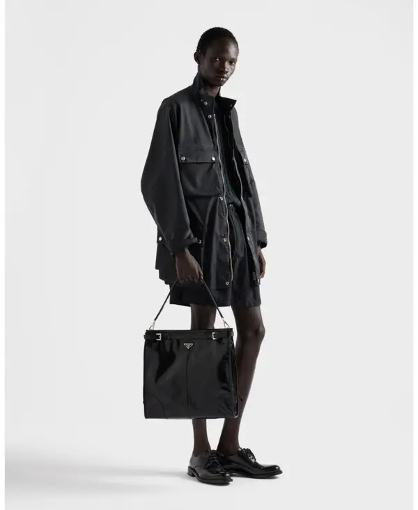Prada Bonnie Leather Shoulder Bag - Black