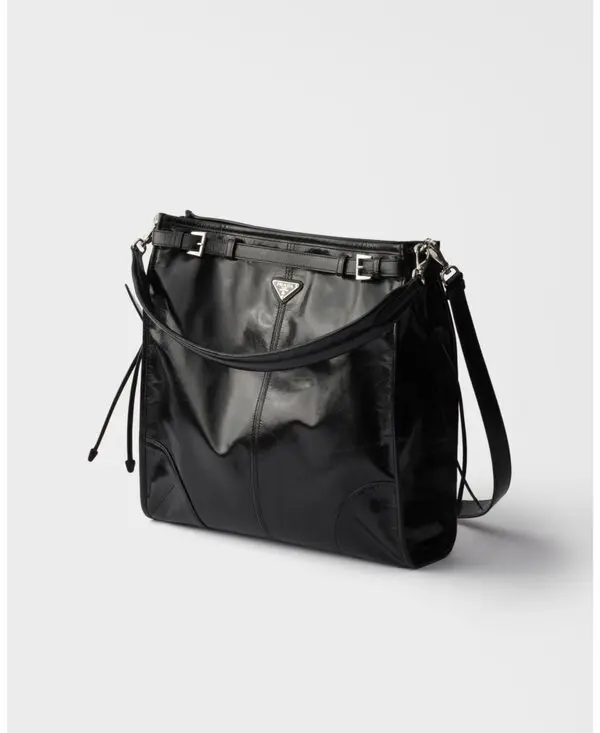 Prada Bonnie Leather Shoulder Bag - Black