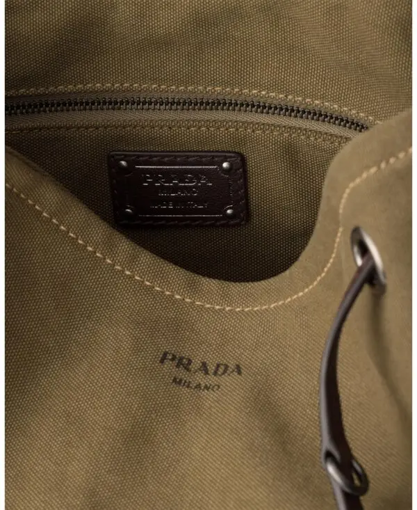 Prada Route Large Canvas And Leather Bag