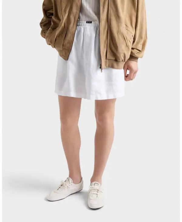 Prada Collapse Denim Sneakers - White