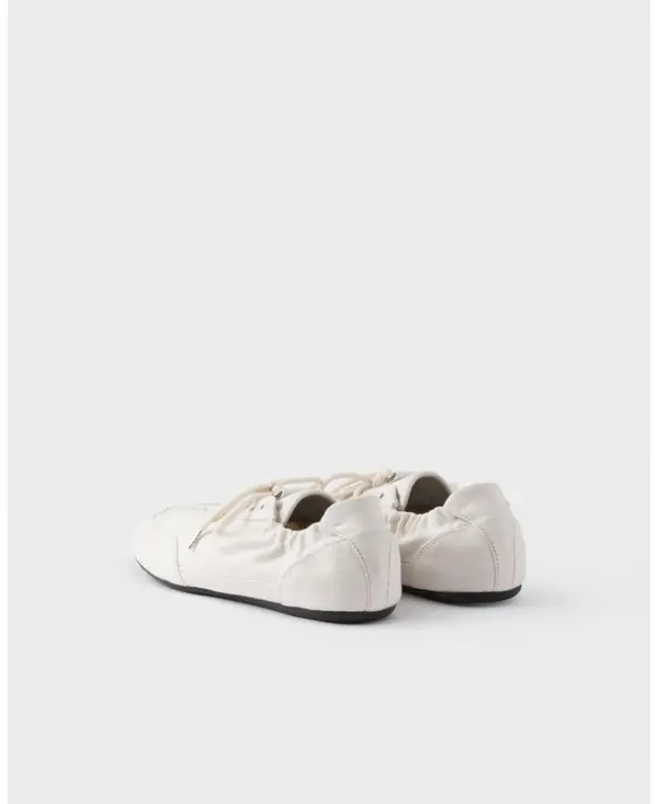 Prada Collapse Denim Sneakers - White