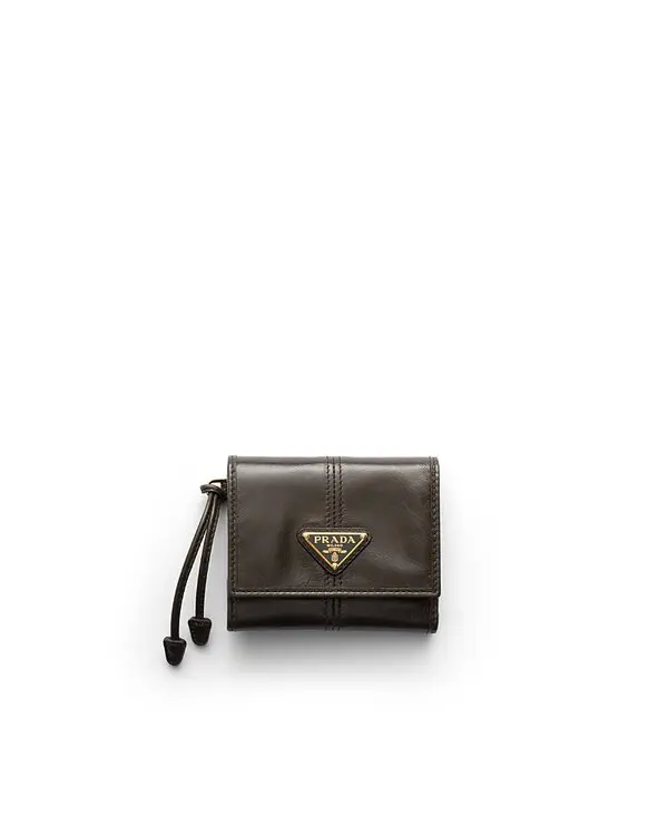 Prada Small Leather Wallet - Green