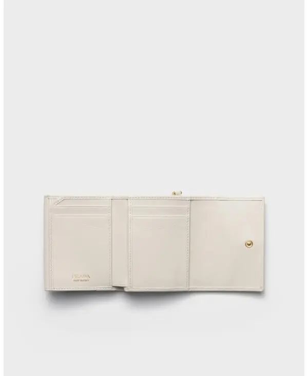 Prada Small Leather Wallet - White
