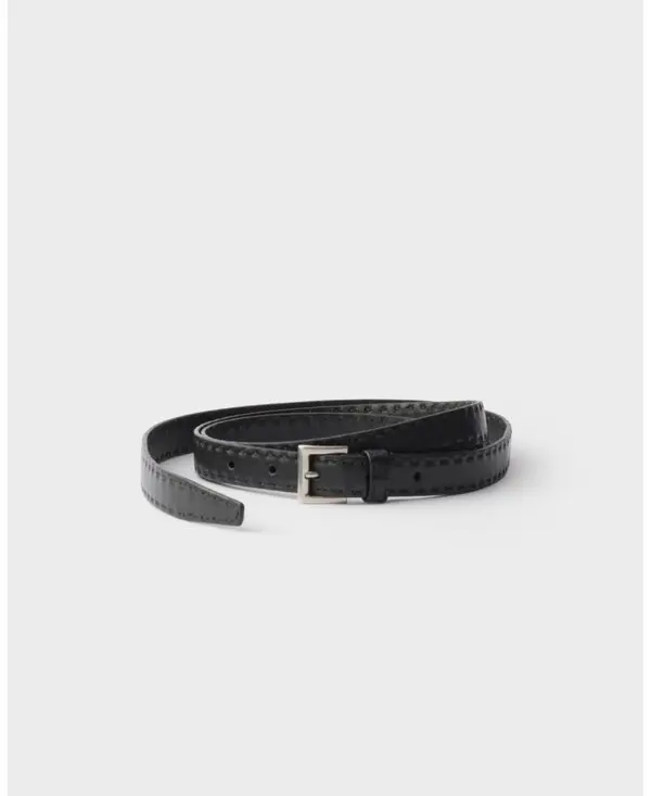 Prada Antiqued Leather Belt