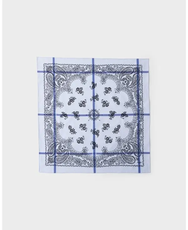 Prada Printed Cotton Scarf 65 - Sky Blue