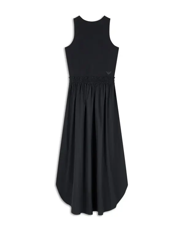 Emporio Armani Punto Milano Mixed Media Maxi Dress