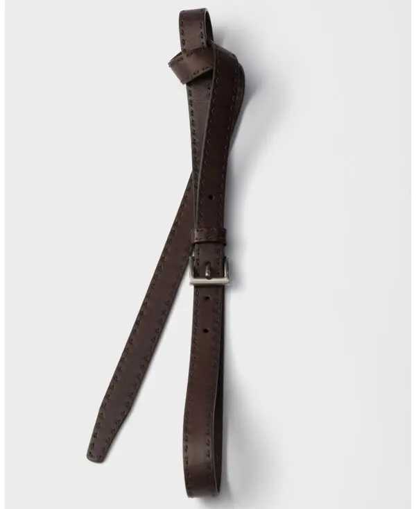 Prada Antiqued Leather Belt