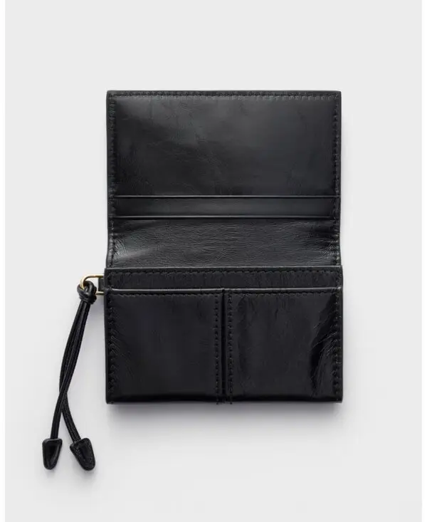 Prada Leather Card Holder With Flap