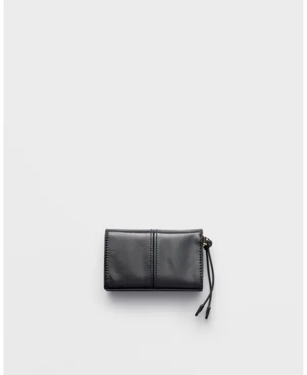 Prada Leather Card Holder With Flap