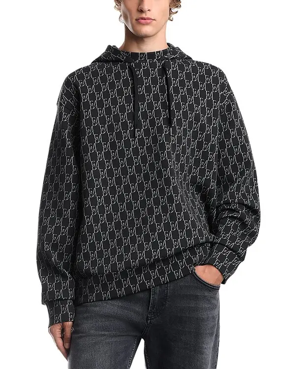 Emporio Armani Oversized Double Cotton Jersey Hoodie