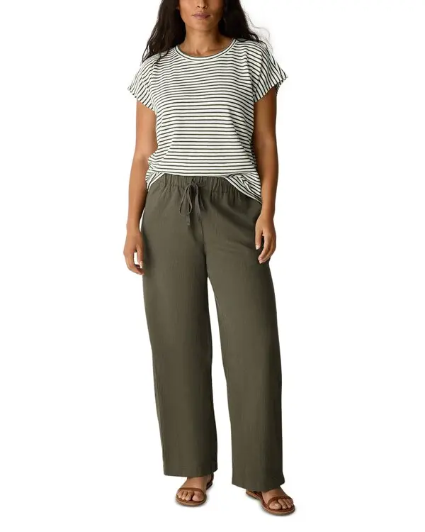 Eileen Fisher Cotton Linen Drawstring Pants
