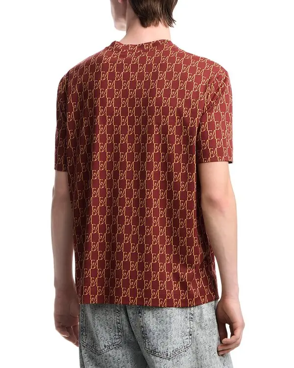 Emporio Armani Graphic Print Tee - Merlot