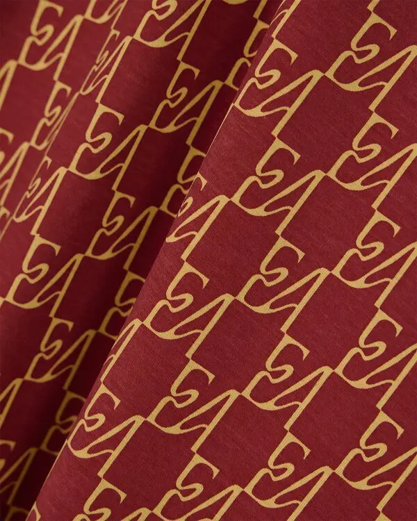 Emporio Armani Graphic Print Tee - Merlot