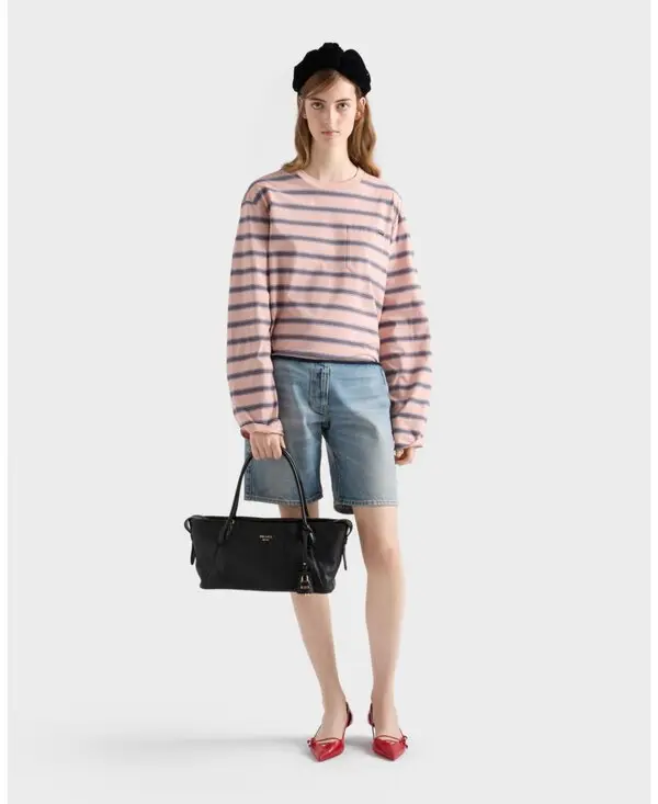 Prada Large Leather Tote Bag