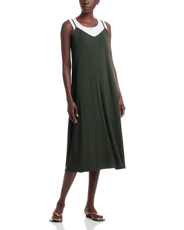Eileen Fisher Lantern Cami Dress - Seaweed