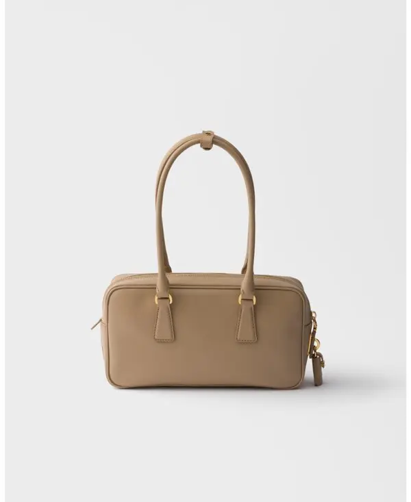 Prada Small Saffiano Leather Top Handle Bag - Sand Beige