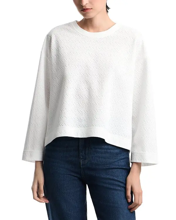 Emporio Armani Chevron Jacquard Sweater - Warm White