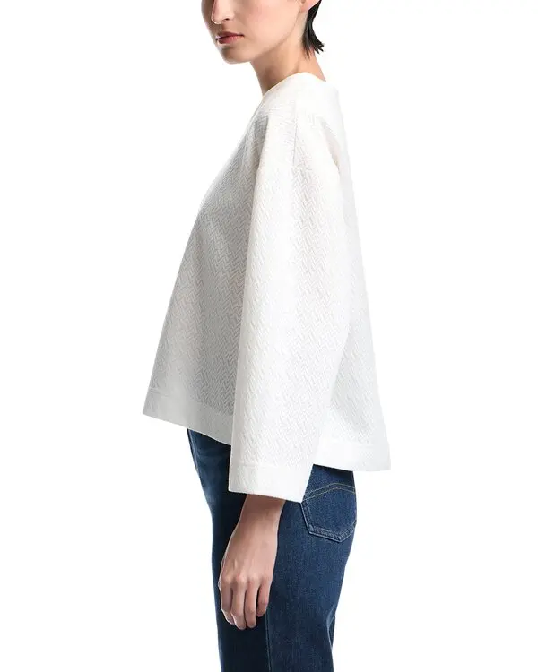 Emporio Armani Chevron Jacquard Sweater - Warm White