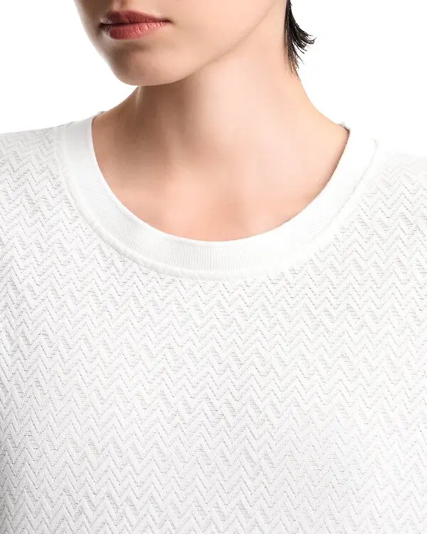 Emporio Armani Chevron Jacquard Sweater - Warm White