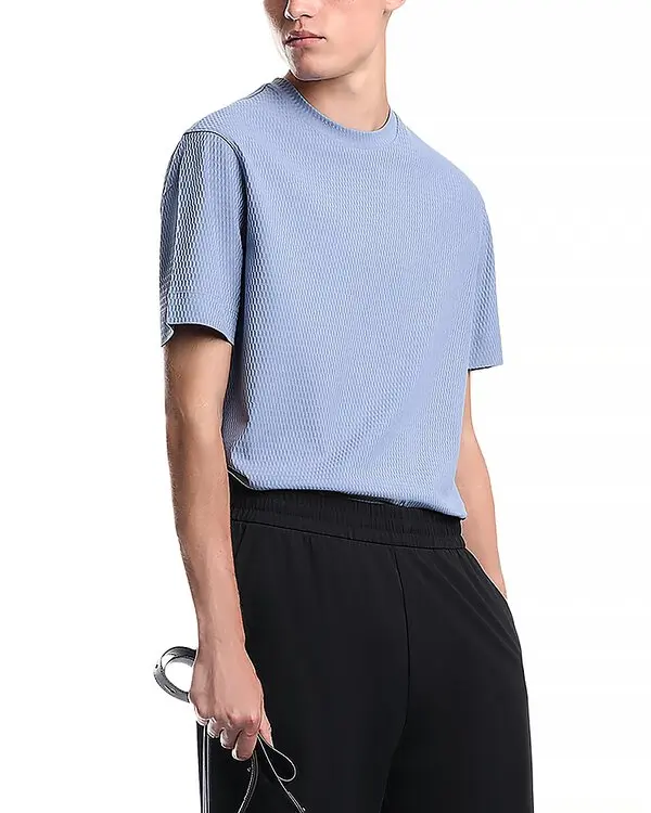 Emporio Armani Cotton Jacquard Jersey Tee