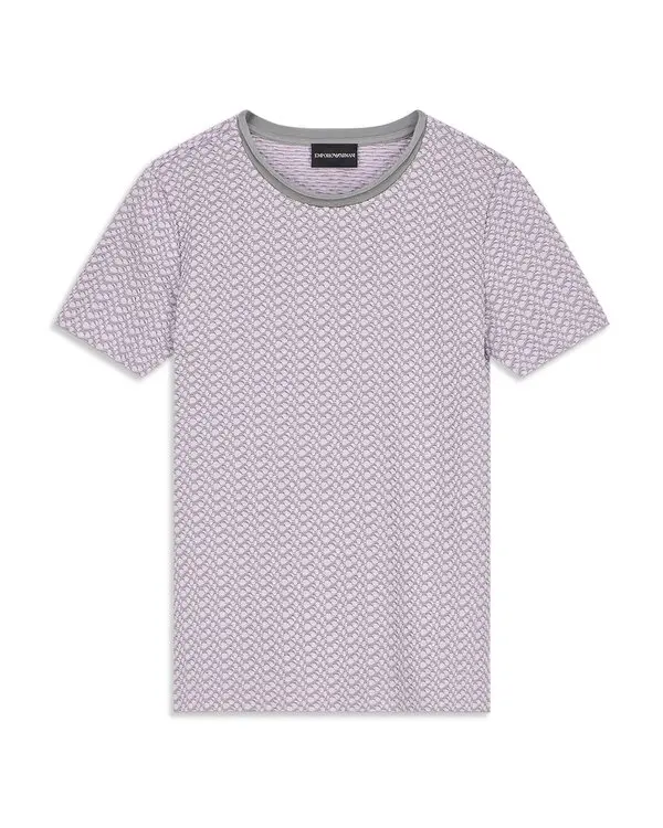 Emporio Armani Flounced Jacquard Jersey Top