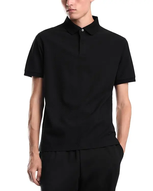 Emporio Armani Cotton Jacquard Jersey Polo Shirt