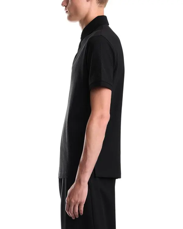 Emporio Armani Cotton Jacquard Jersey Polo Shirt