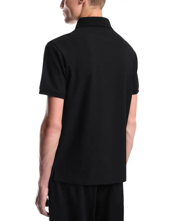 Emporio Armani Cotton Jacquard Jersey Polo Shirt