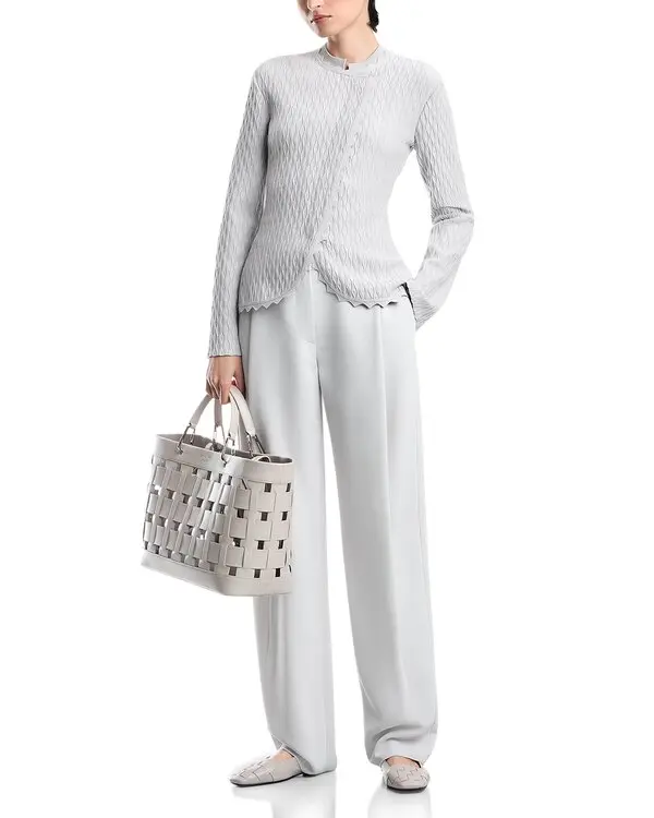 Emporio Armani Asymmetrical Zip-up Blazer - White