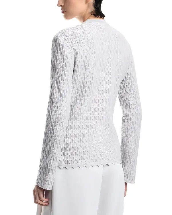 Emporio Armani Asymmetrical Zip-up Blazer - White