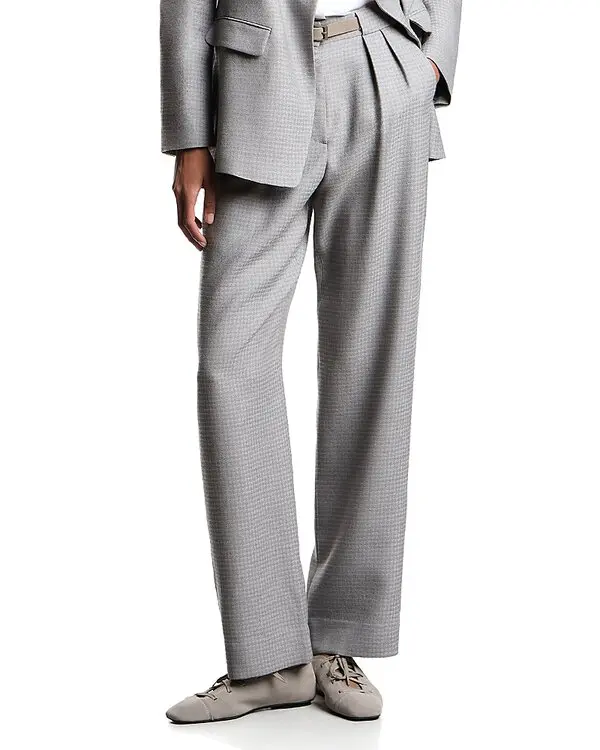 Emporio Armani Pied De Poule Checkered Trousers - Checkered Grey
