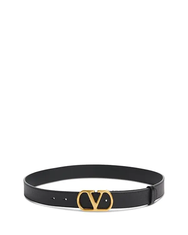 Valentino Garavani Vlogo Leather Belt