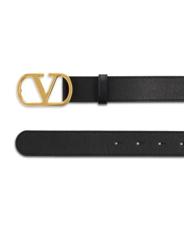Valentino Garavani Vlogo Leather Belt