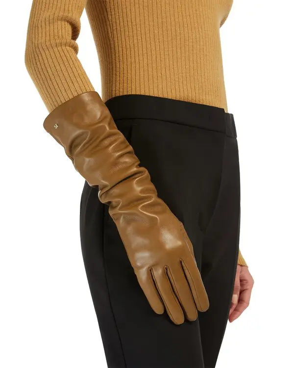 Max Mara Afidee Long Nappa Leather Gloves