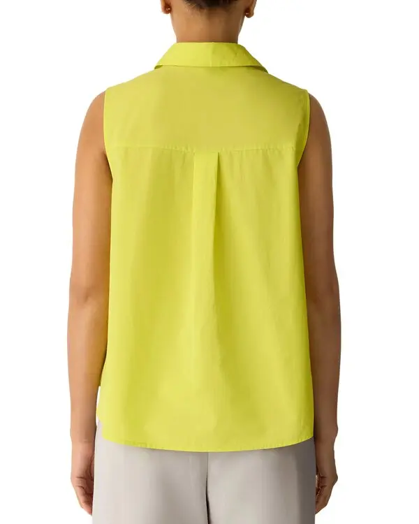 Eileen Fisher Sleeveless Cotton Shirt