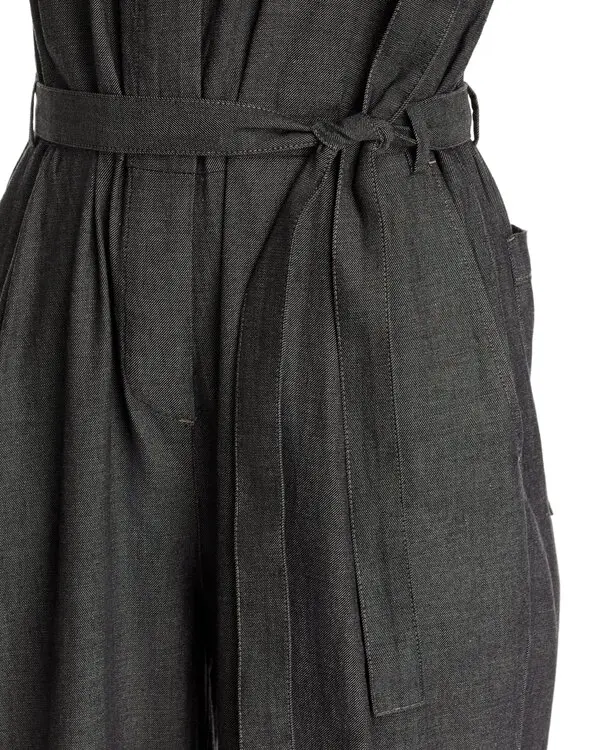 Eileen Fisher Cotton Belted Wide Leg Jumpsuit