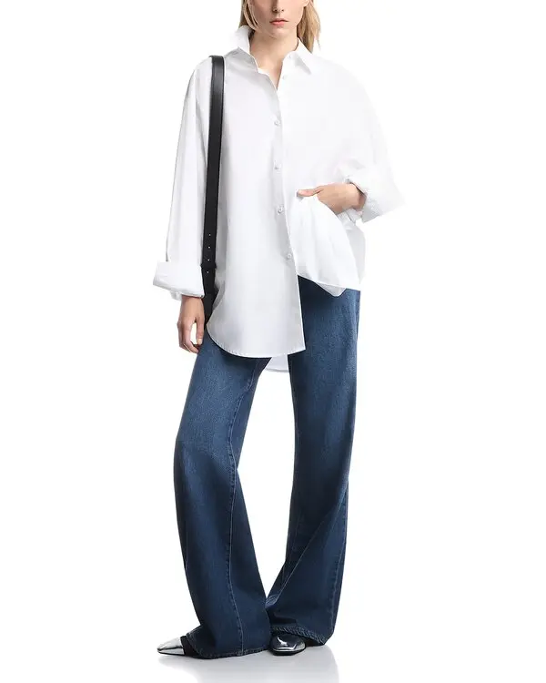 Emporio Armani Oversized Cotton Poplin Shirt