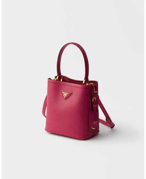 Prada Panier Mini Saffiano Leather Bag - Pink