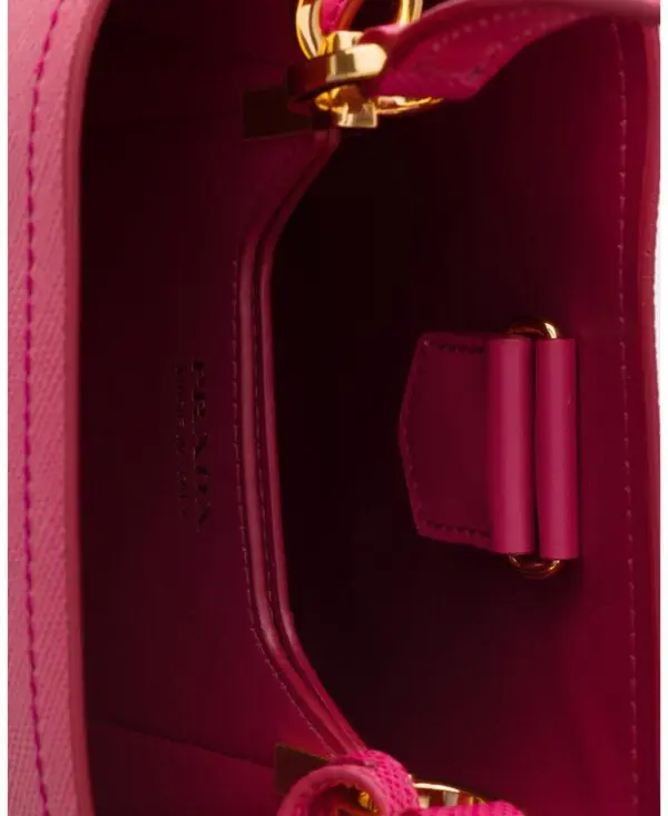 Prada Panier Mini Saffiano Leather Bag - Pink