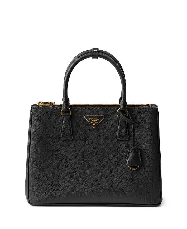 Prada Galleria Large Saffiano Leather Top Handle Bag - Black