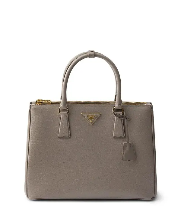 Prada Galleria Large Saffiano Leather Top Handle Bag - Clay Grey