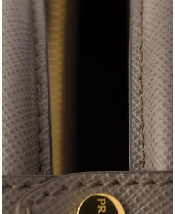 Prada Galleria Large Saffiano Leather Top Handle Bag - Clay Grey