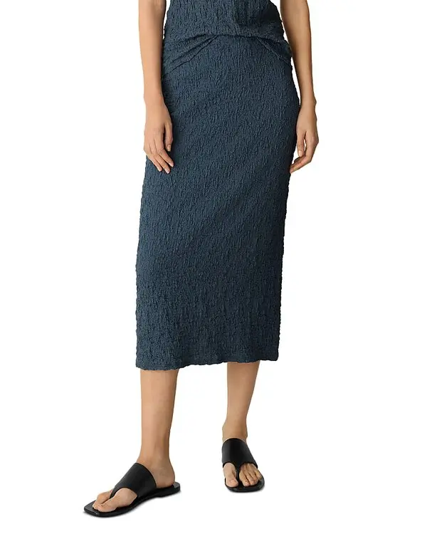 Eileen Fisher Textured Straight Midi Skirt