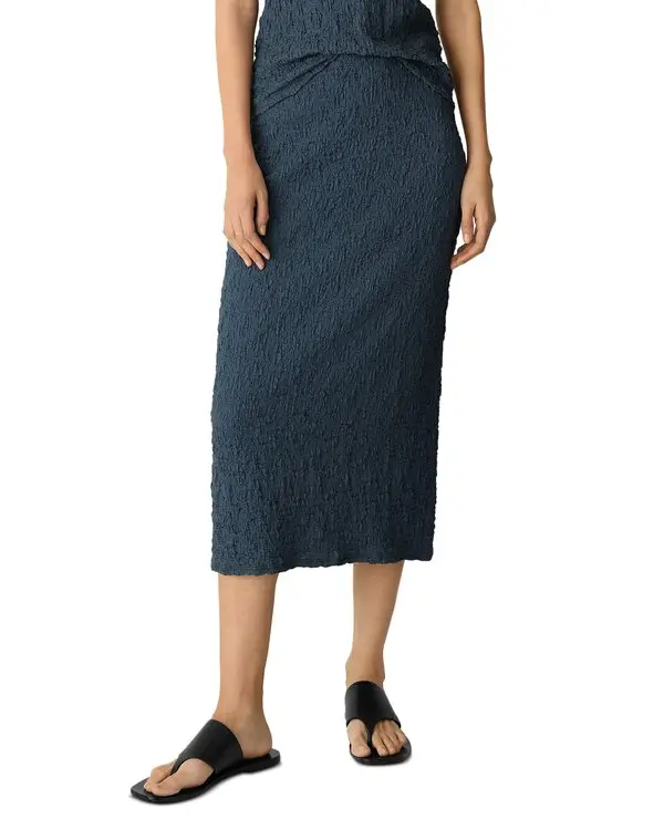 Eileen Fisher Textured Straight Midi Skirt